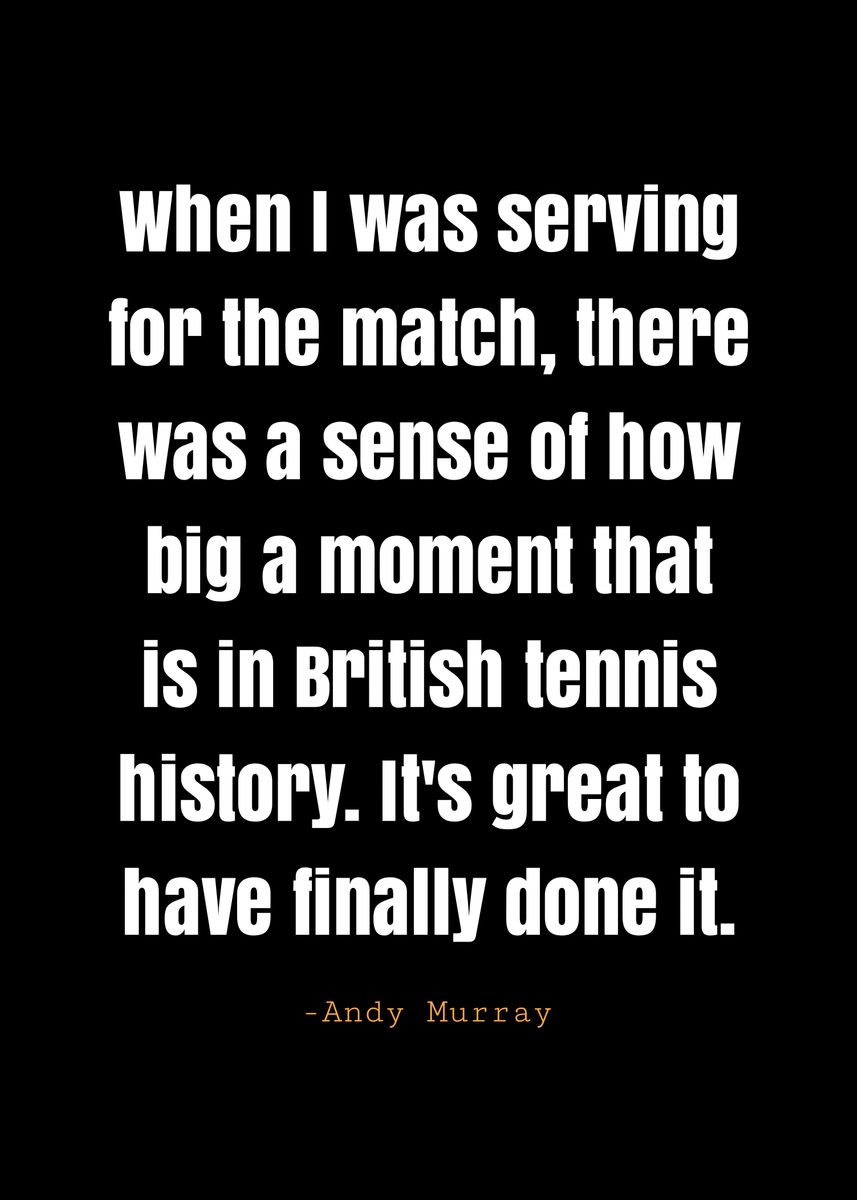 'Andy Murray quotes' Poster by pus meong | Displate