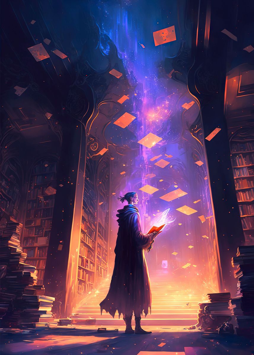 'Magical Wizard' Poster, picture, metal print, paint by Stephen Schreck ...