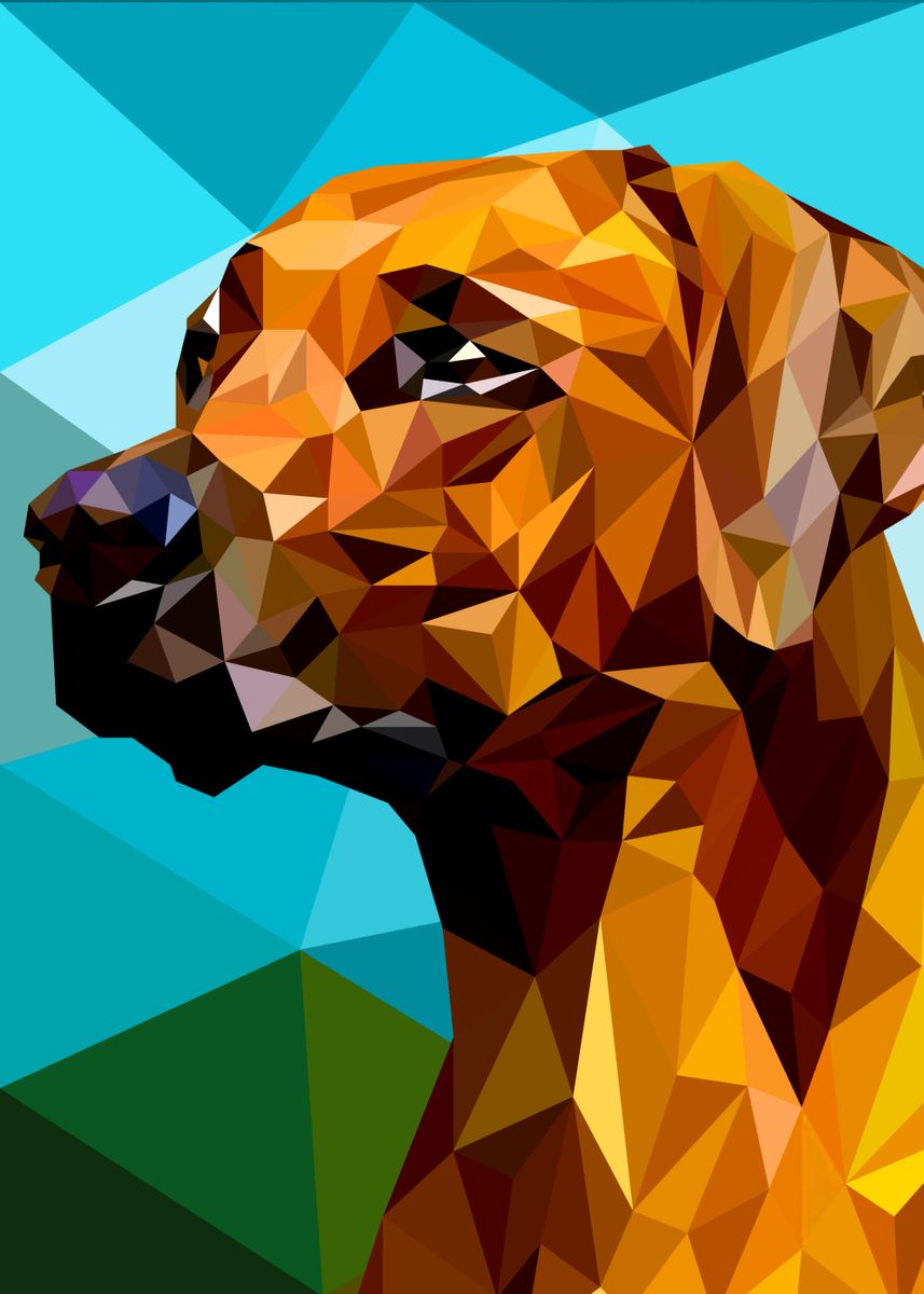 'Dog' Poster, picture, metal print, paint by toan nguyen | Displate