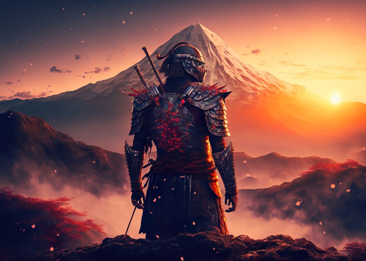 'Samurai Warrior' Poster by CanvasPixelDreams | Displate