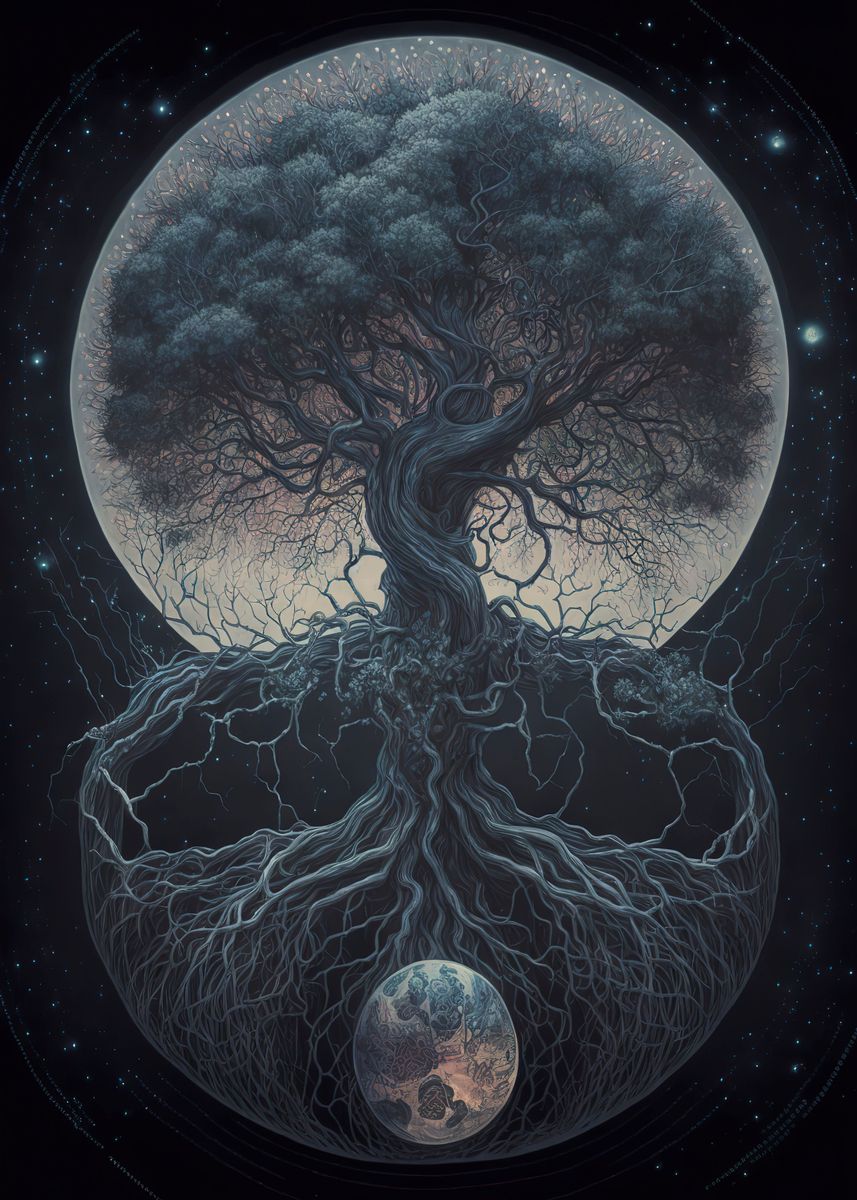 'Universe Tree' Poster, picture, metal print, paint by Stephen Schreck ...