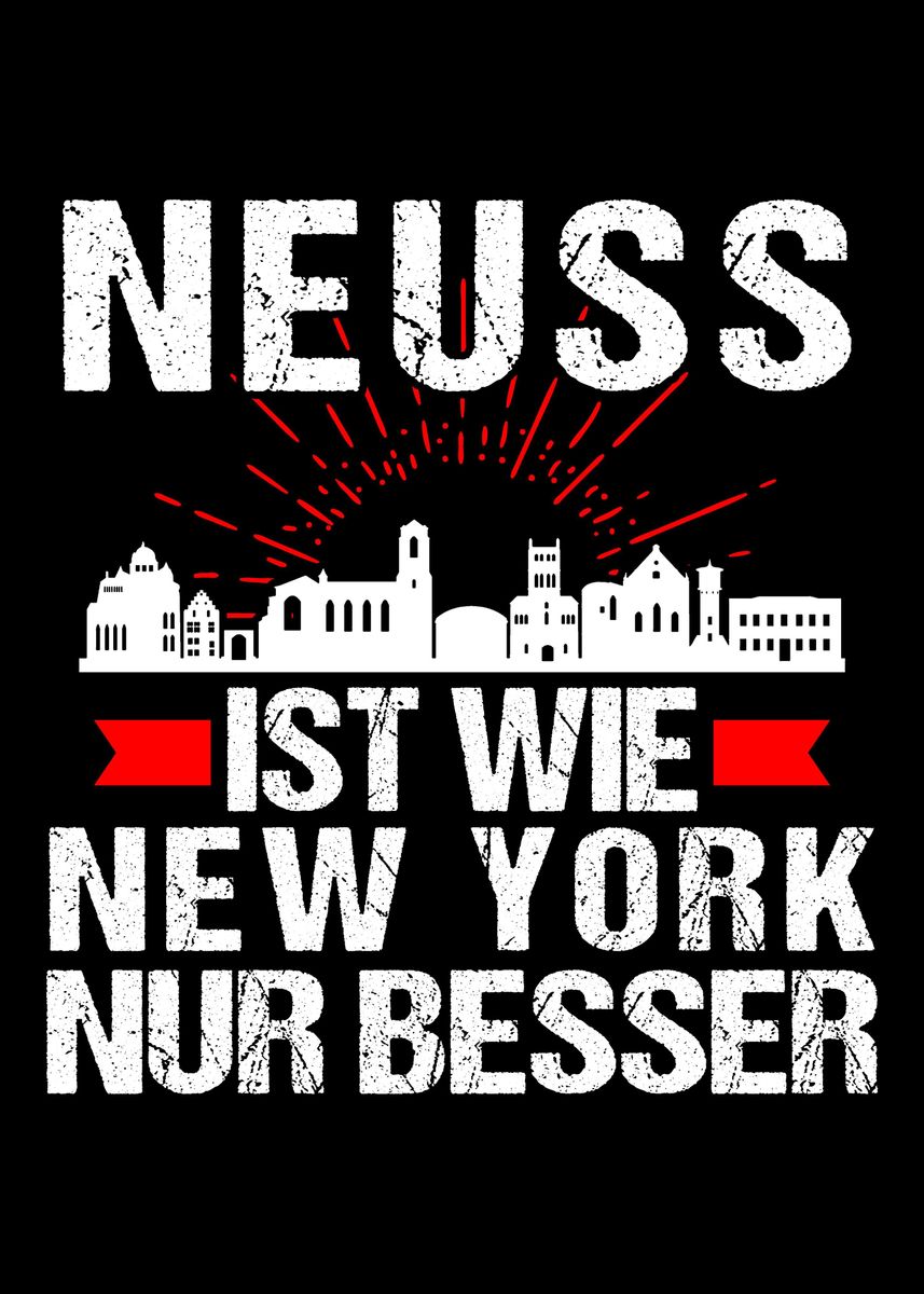 'Neuss Germany' Poster, picture, metal print, paint by Hexor | Displate