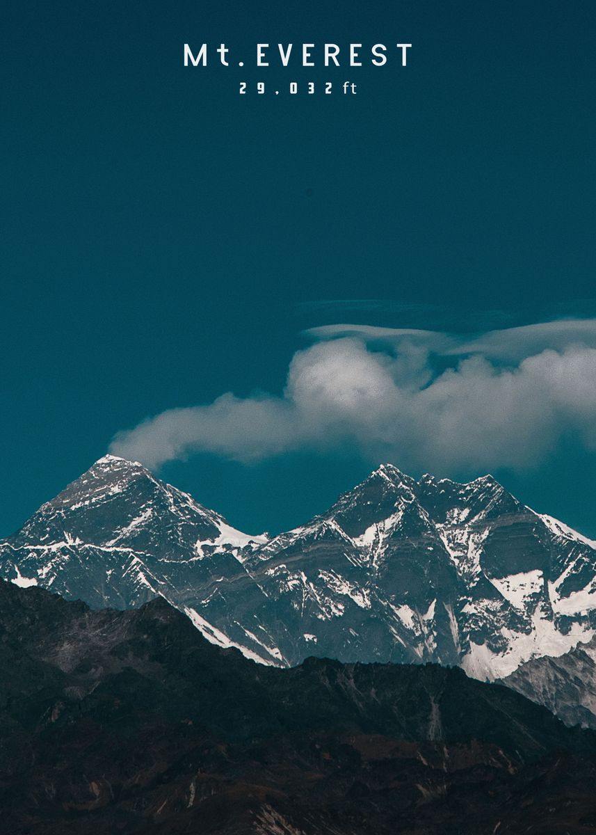 'Mount Everest ' Poster, picture, metal print, paint by Explore ...