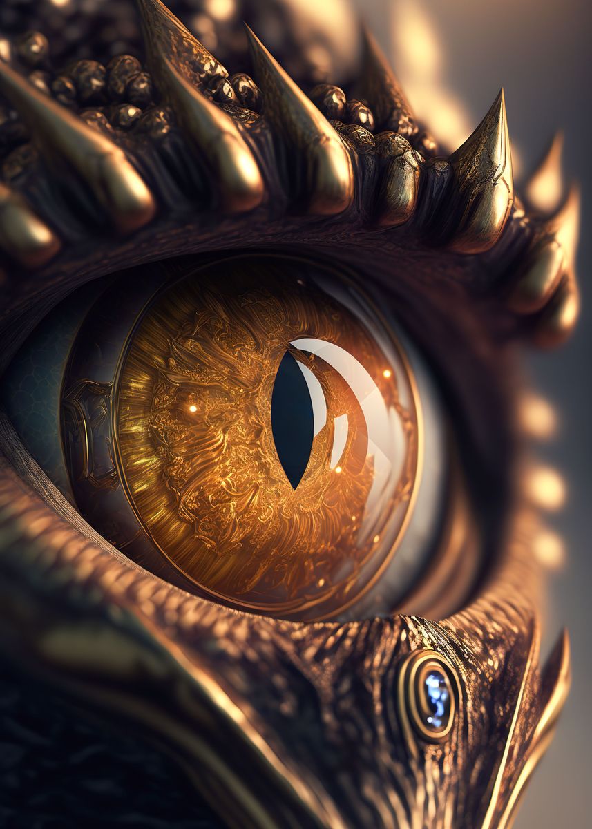 'Eye of creature' Poster, picture, metal print, paint by Arturo Vivo ...