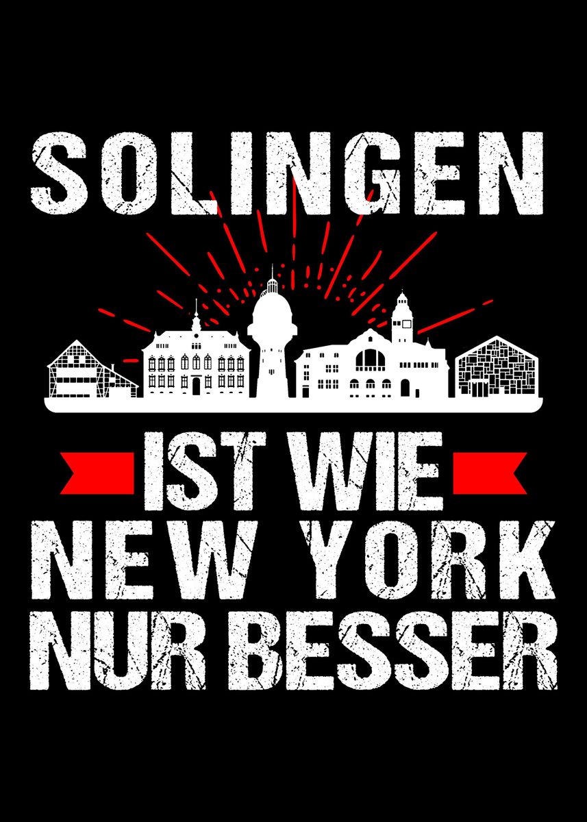 'Solingen' Poster, picture, metal print, paint by Hexor | Displate