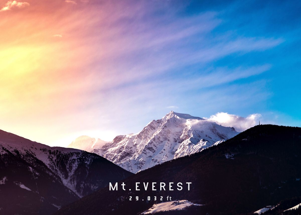 'Mount Everest ' Poster by Explore Universe | Displate