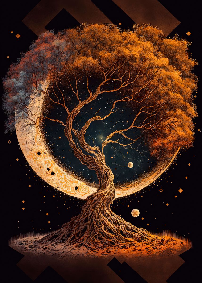 'Universe Tree' Poster, picture, metal print, paint by Stephen Schreck ...