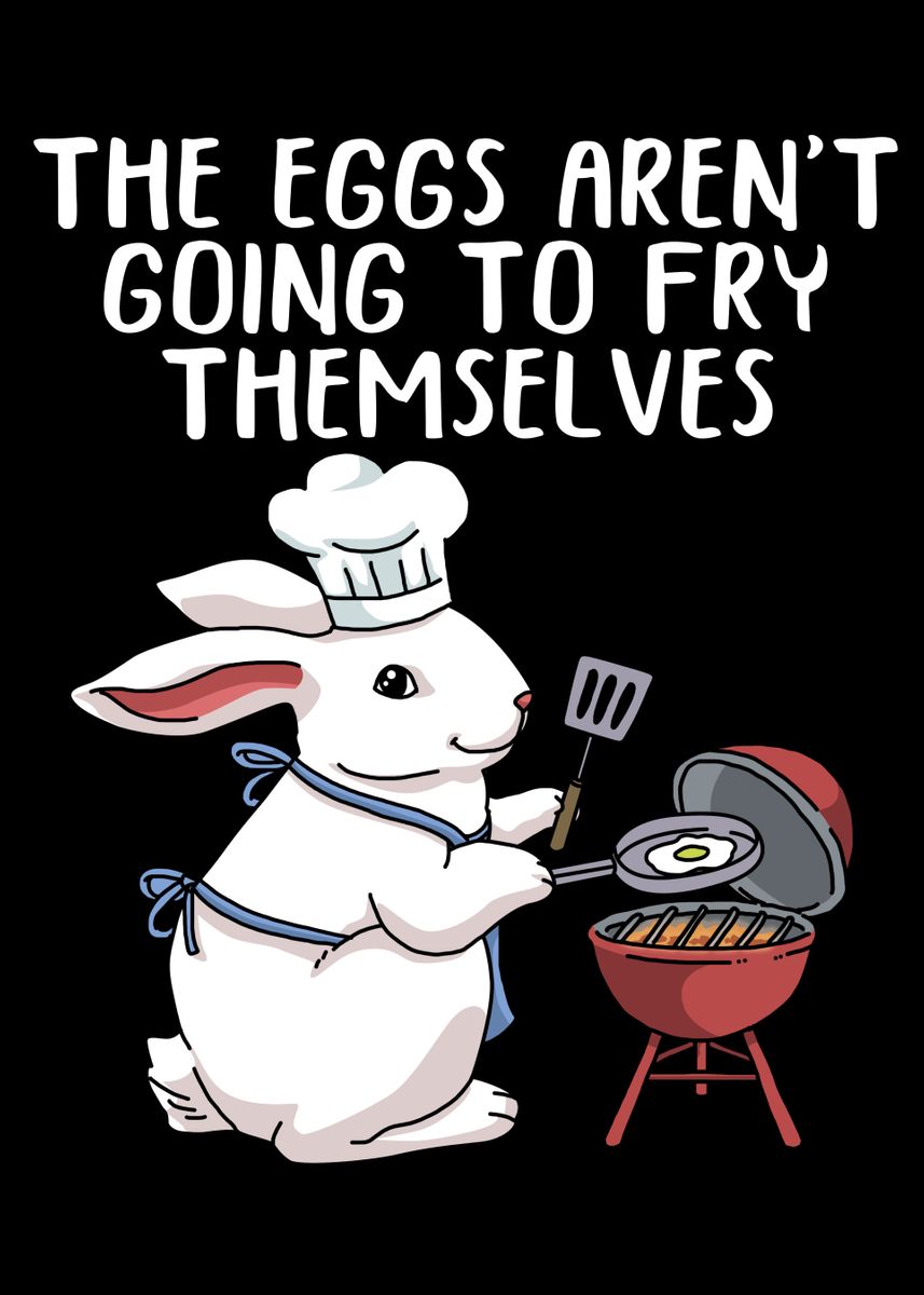 'Happy Easter Eggs Barbecue' Poster, picture, metal print, paint by ...