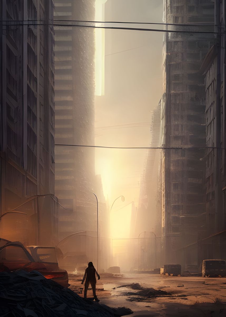 'but the moon keeps shining' Poster, picture, metal print, paint by Pixxelworks Florian Schaller ...