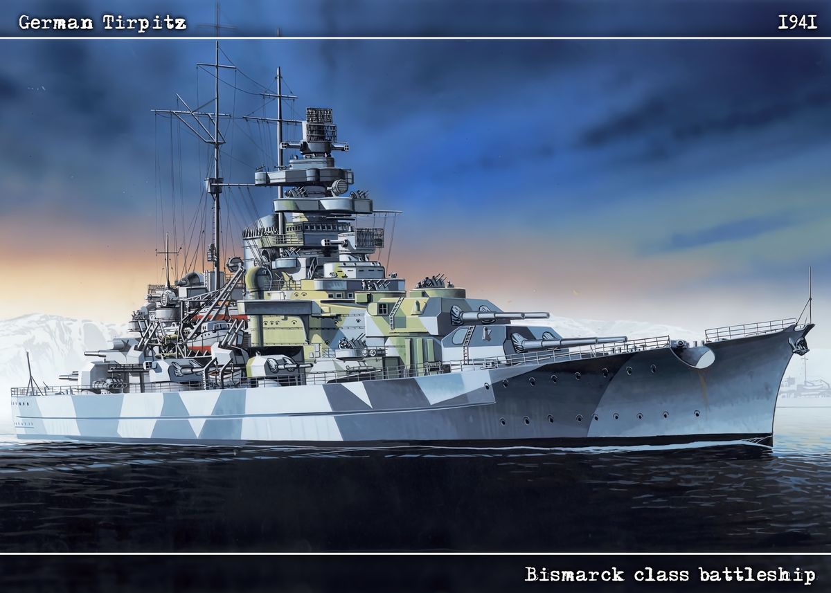 'Tirpitz German Battleship' Poster by AirCraft Lover | Displate