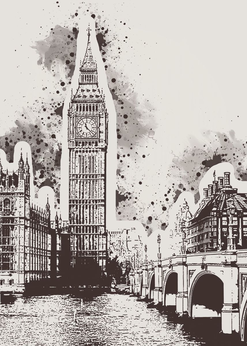'london uk' Poster, picture, metal print, paint by jaka juki | Displate