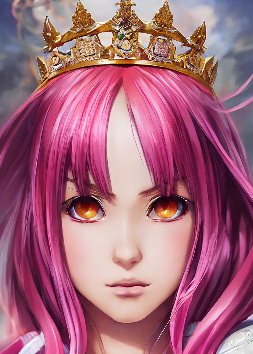 'Pink Haired Anime Princess' Poster by Ravi Sankar | Displate