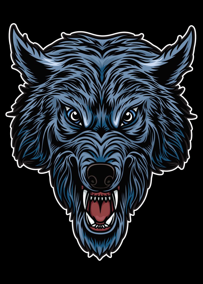 'Wolf Football' Poster, picture, metal print, paint by hendra pratama ...