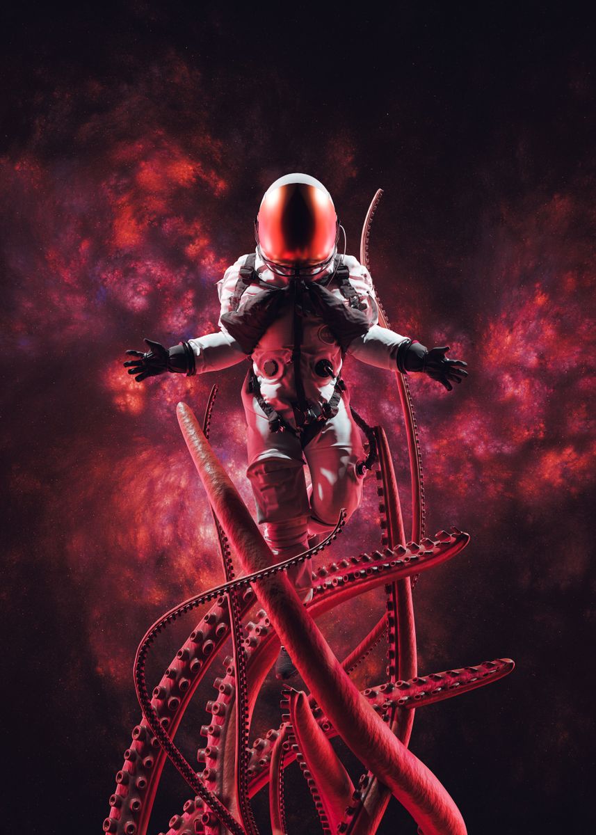 'Monster in Space' Poster by Srabon Arafat | Displate