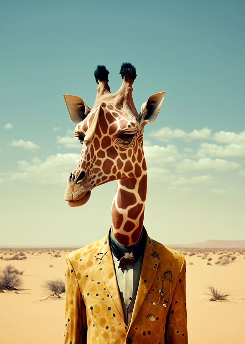 'Human giraffe ' Poster by Anja Johnsen | Displate