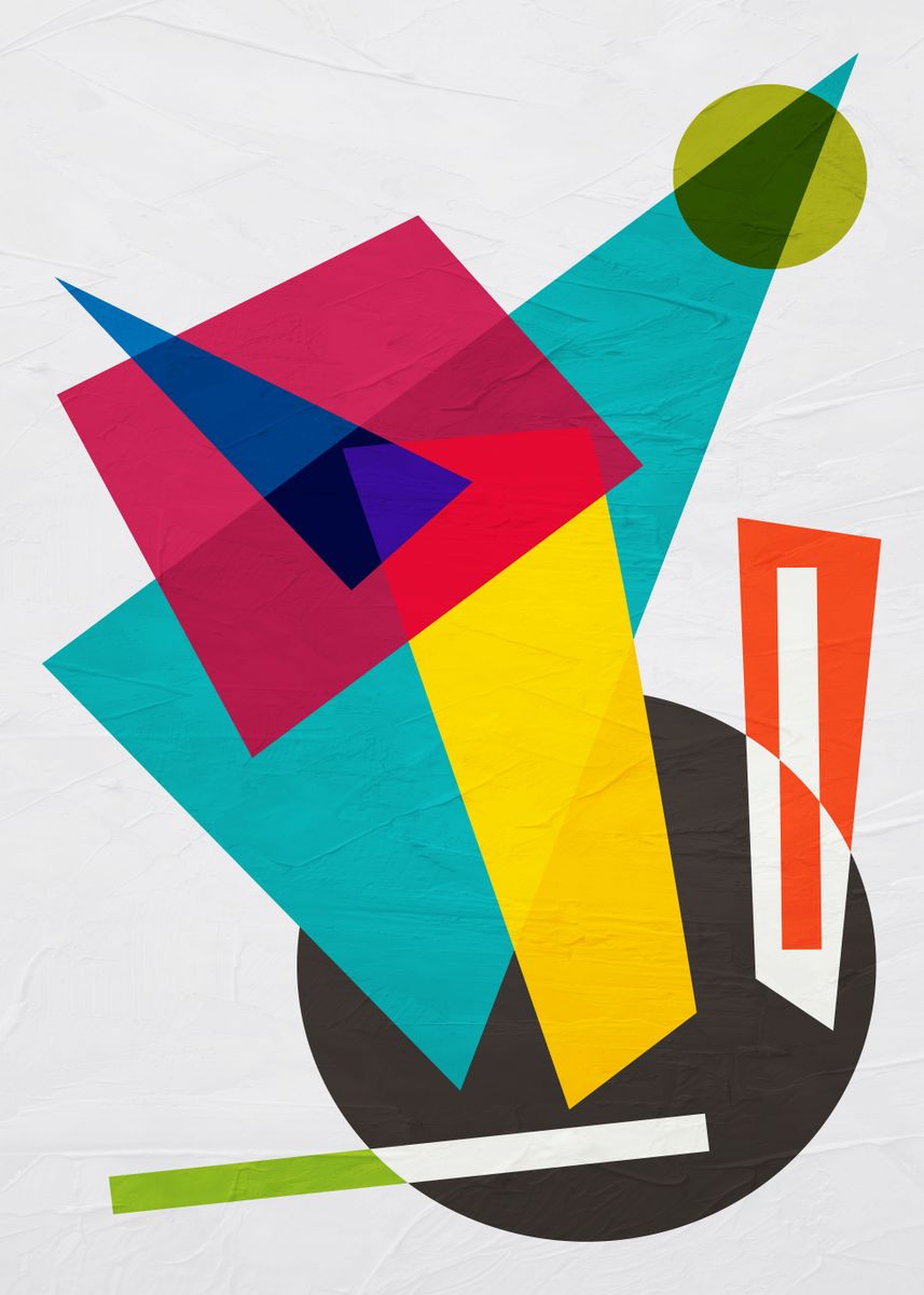 'GEOMETRIC ABSTRACT 145A3' Poster, picture, metal print, paint by ...