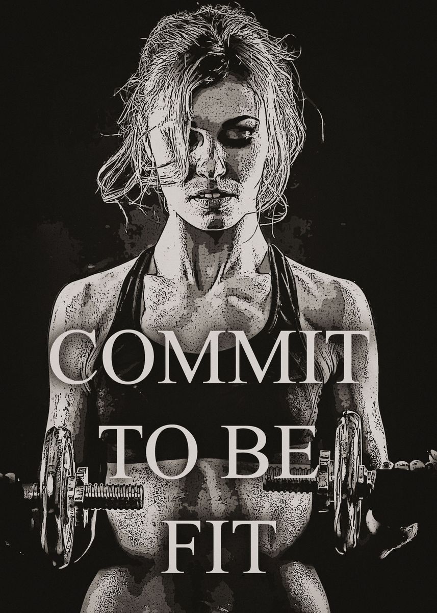 'Fitness girl' Poster, picture, metal print, paint by gago art | Displate