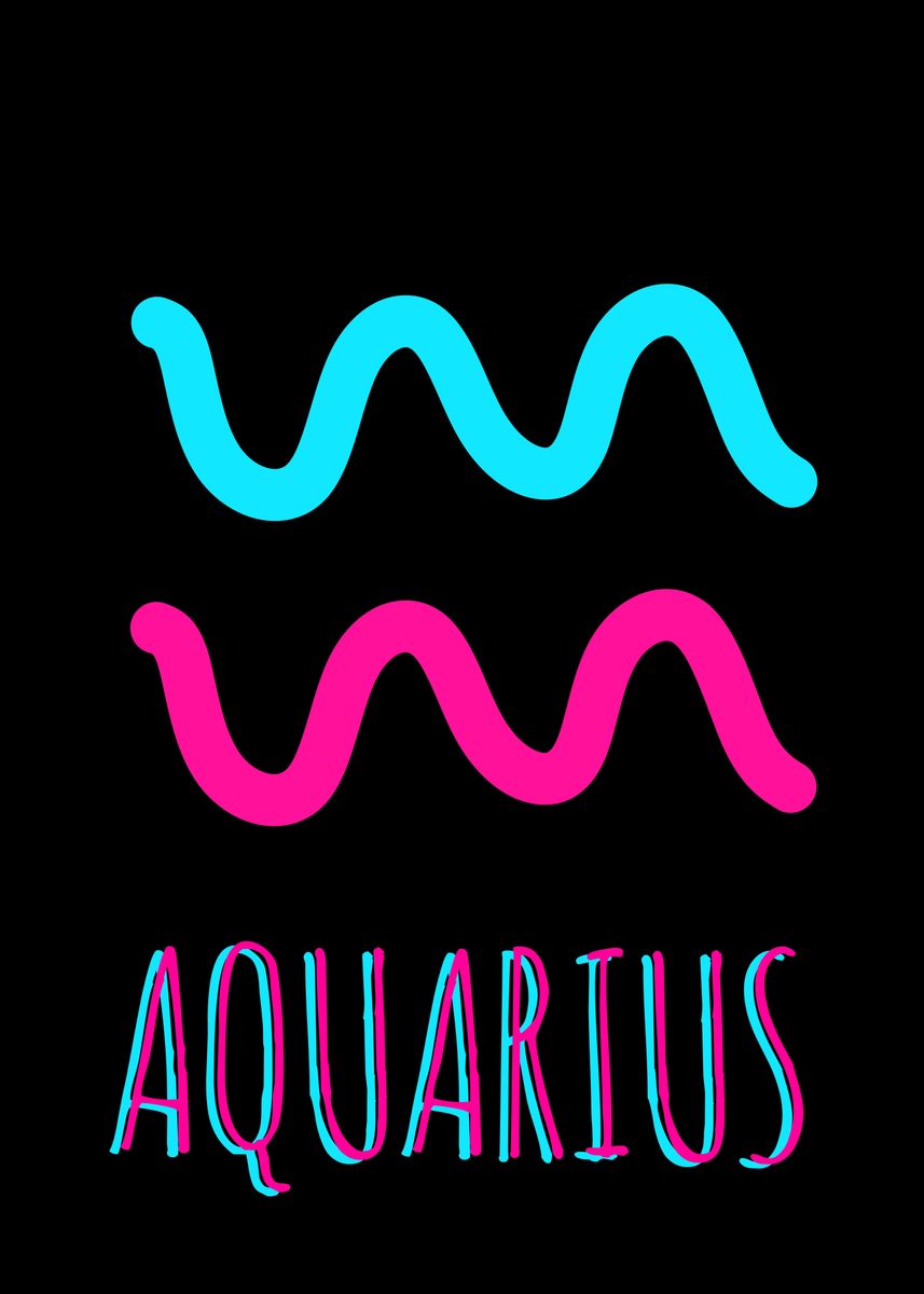 'aquarius zodiac sign' Poster, picture, metal print, paint by ar rafli ...