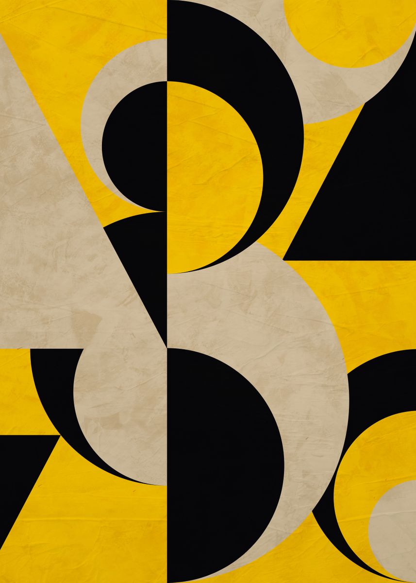 'GEOMETRIC ABSTRACT 294B' Poster, picture, metal print, paint by ...