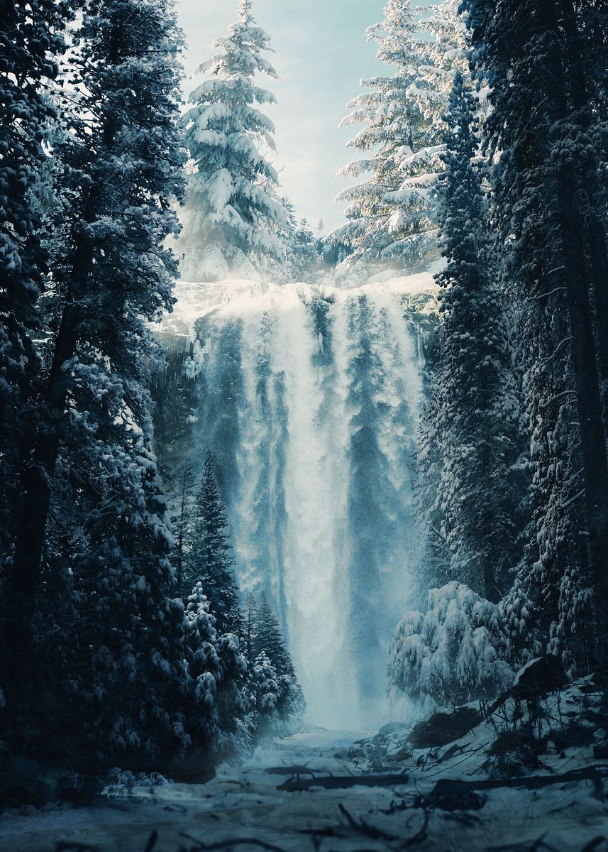 'Snow Valley' Poster, picture, metal print, paint by Yazid Quraisyin ...