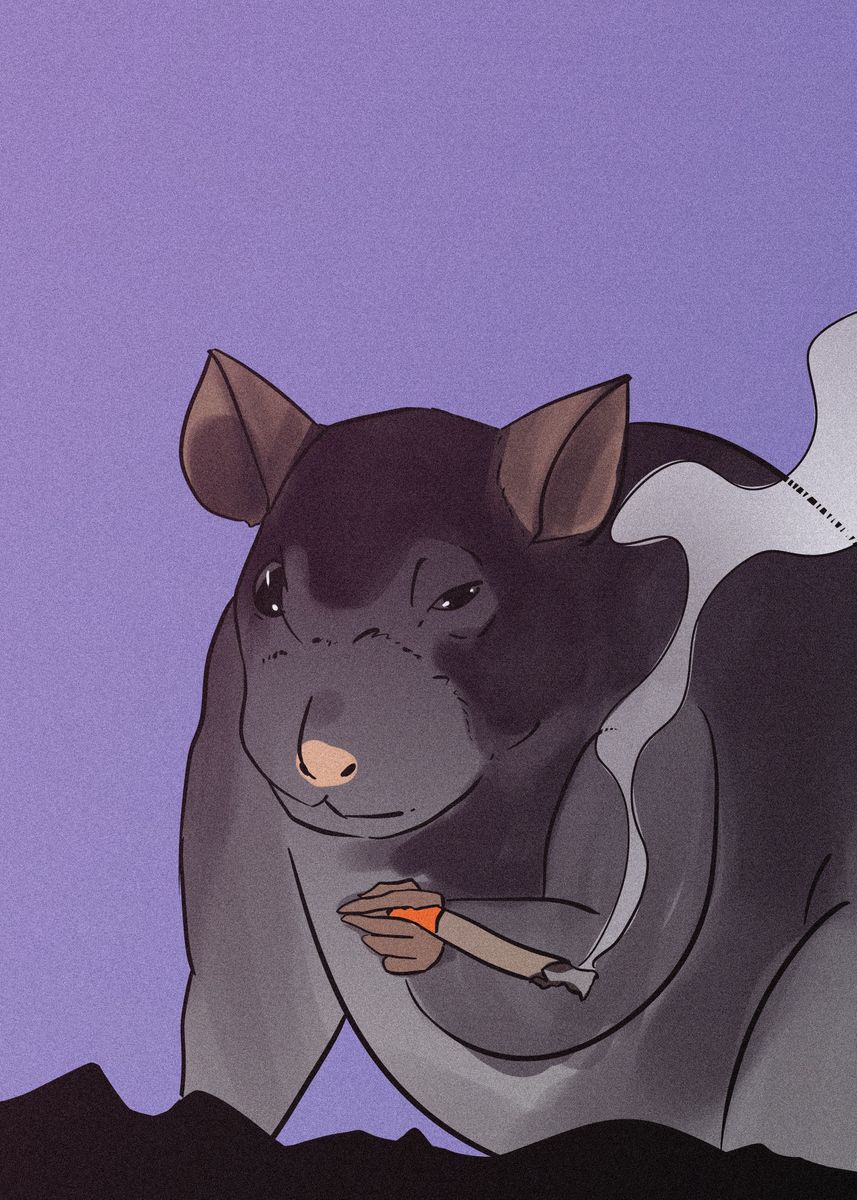 'depressed rat' Poster, picture, metal print, paint by hafis ardiansyah ...