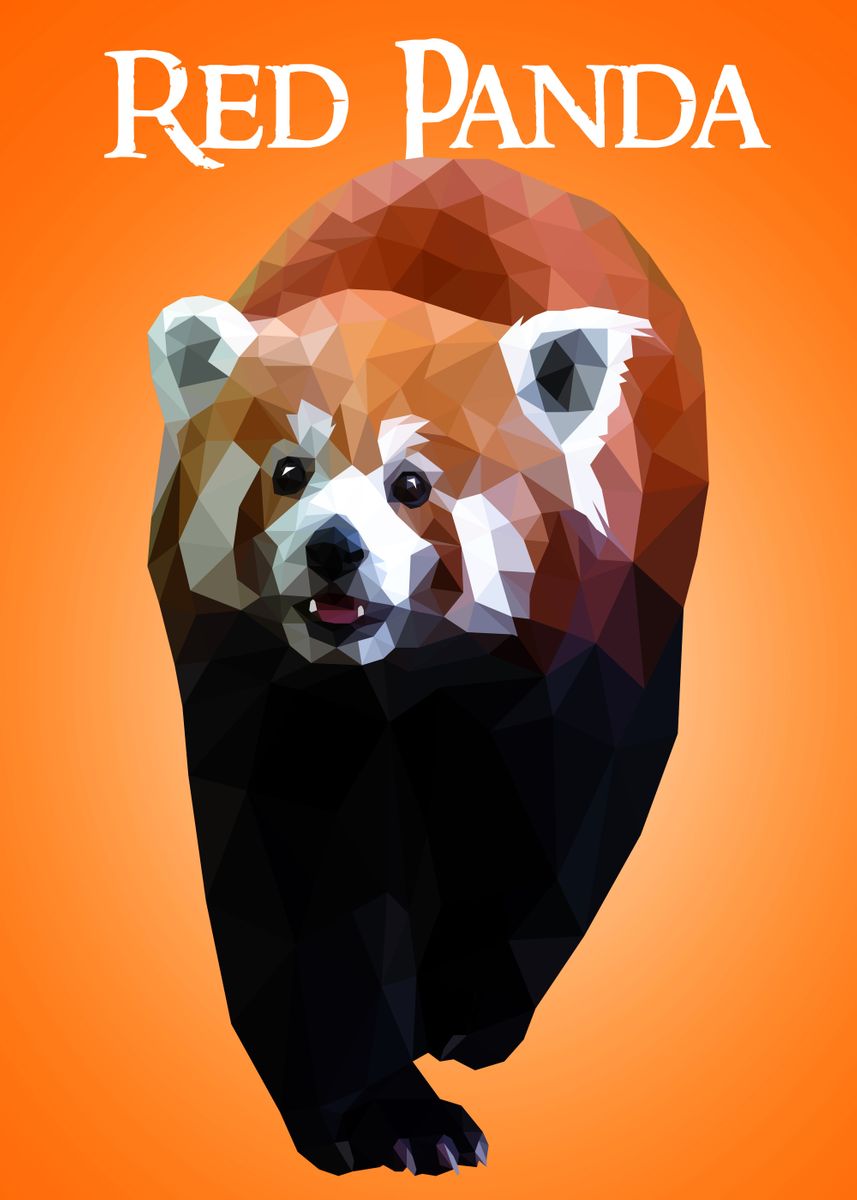 'Red Panda' Poster, picture, metal print, paint by Dare Neil | Displate