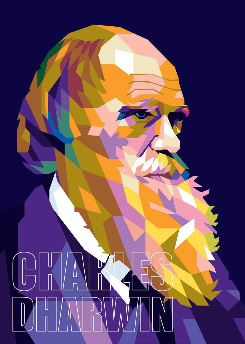 'Charles Darwin' Poster, picture, metal print, paint by Erick Sato ...