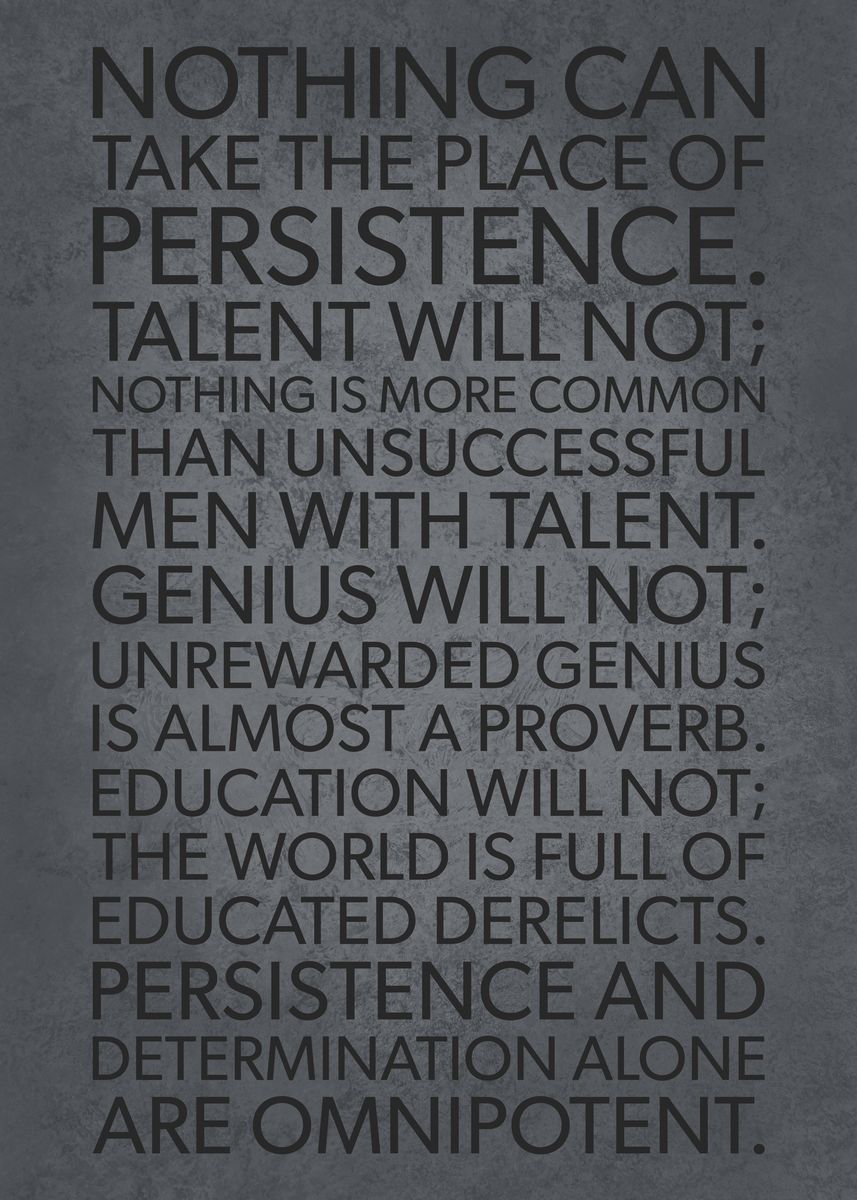 'Persistence' Poster by CHAN | Displate