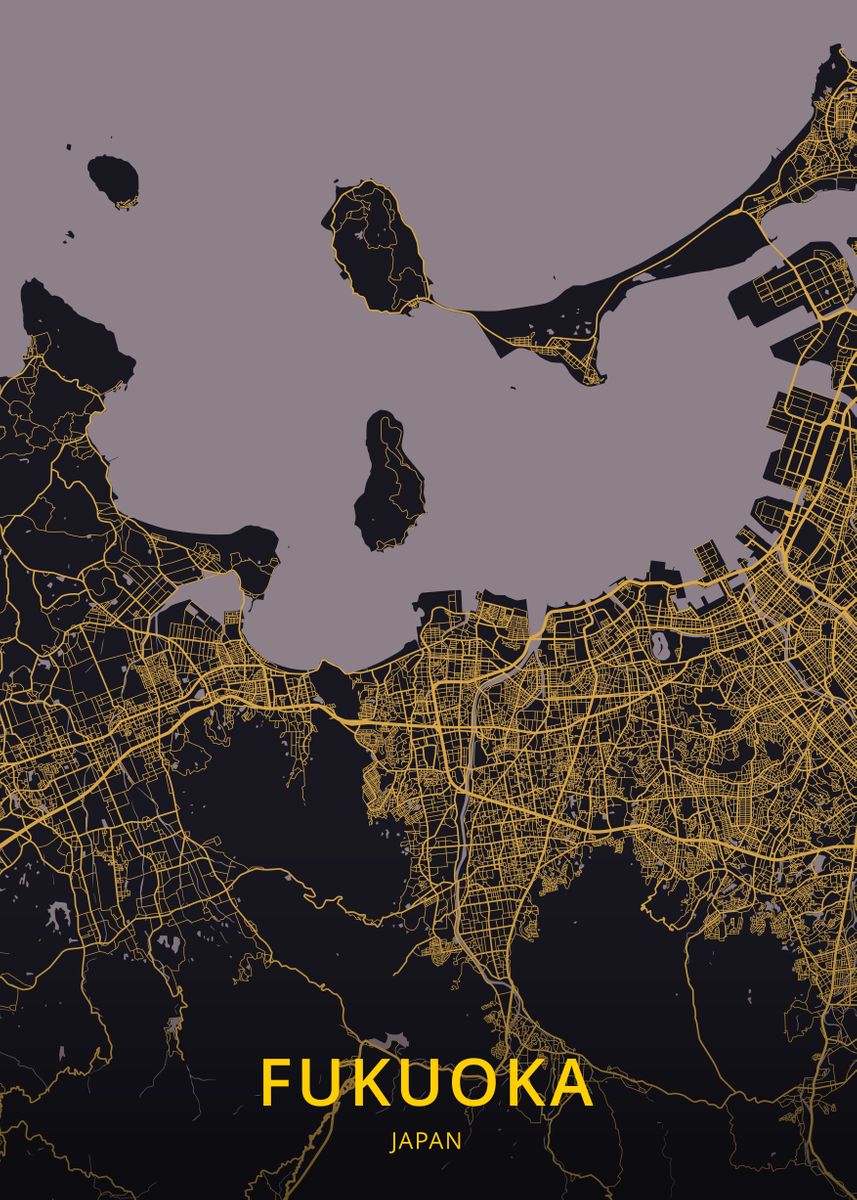 'FUKUOKA' Poster by CRAFTSSSTUDIO | Displate