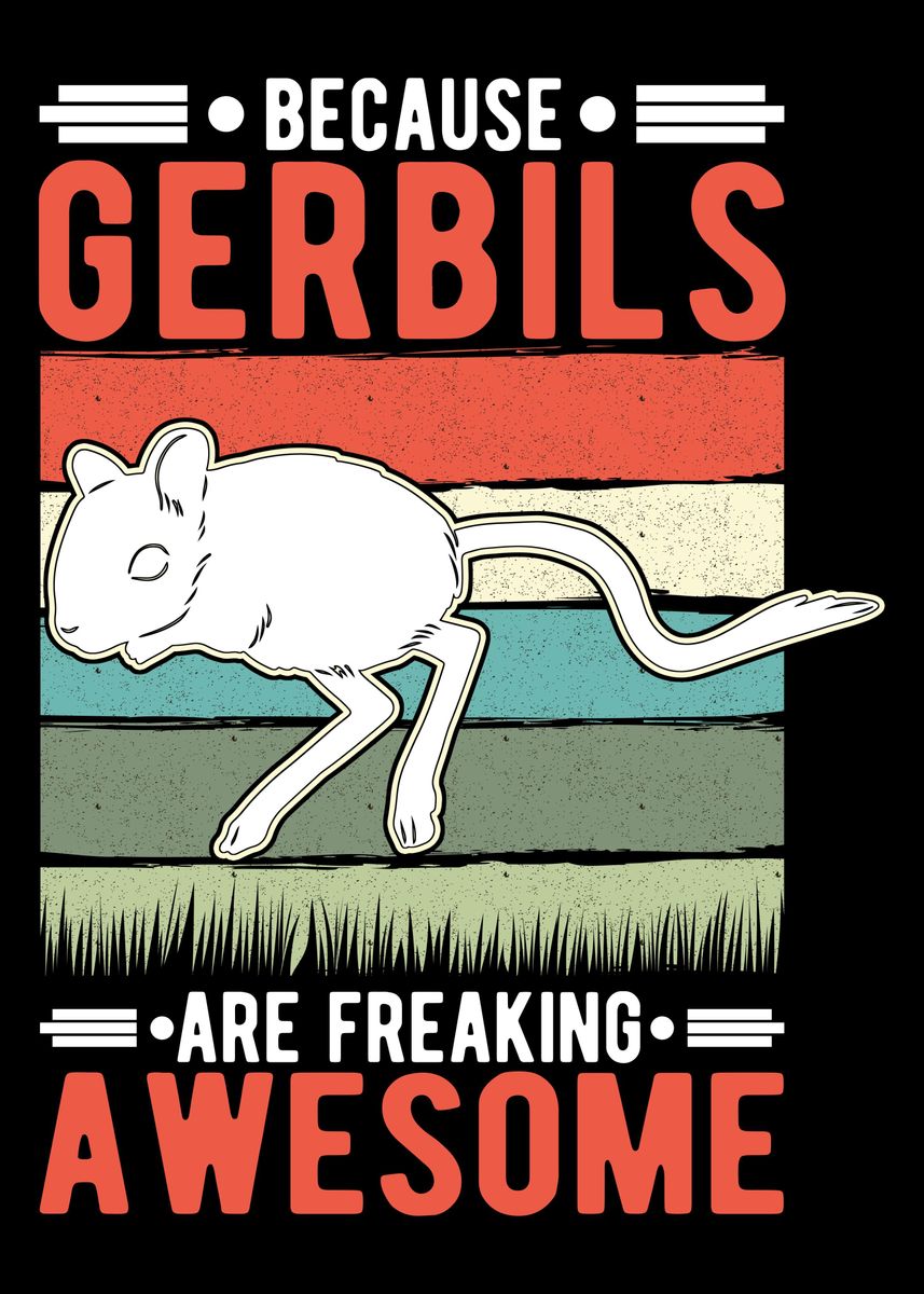 'Gerbil Mongolian Racing Ra' Poster, picture, metal print, paint by ...