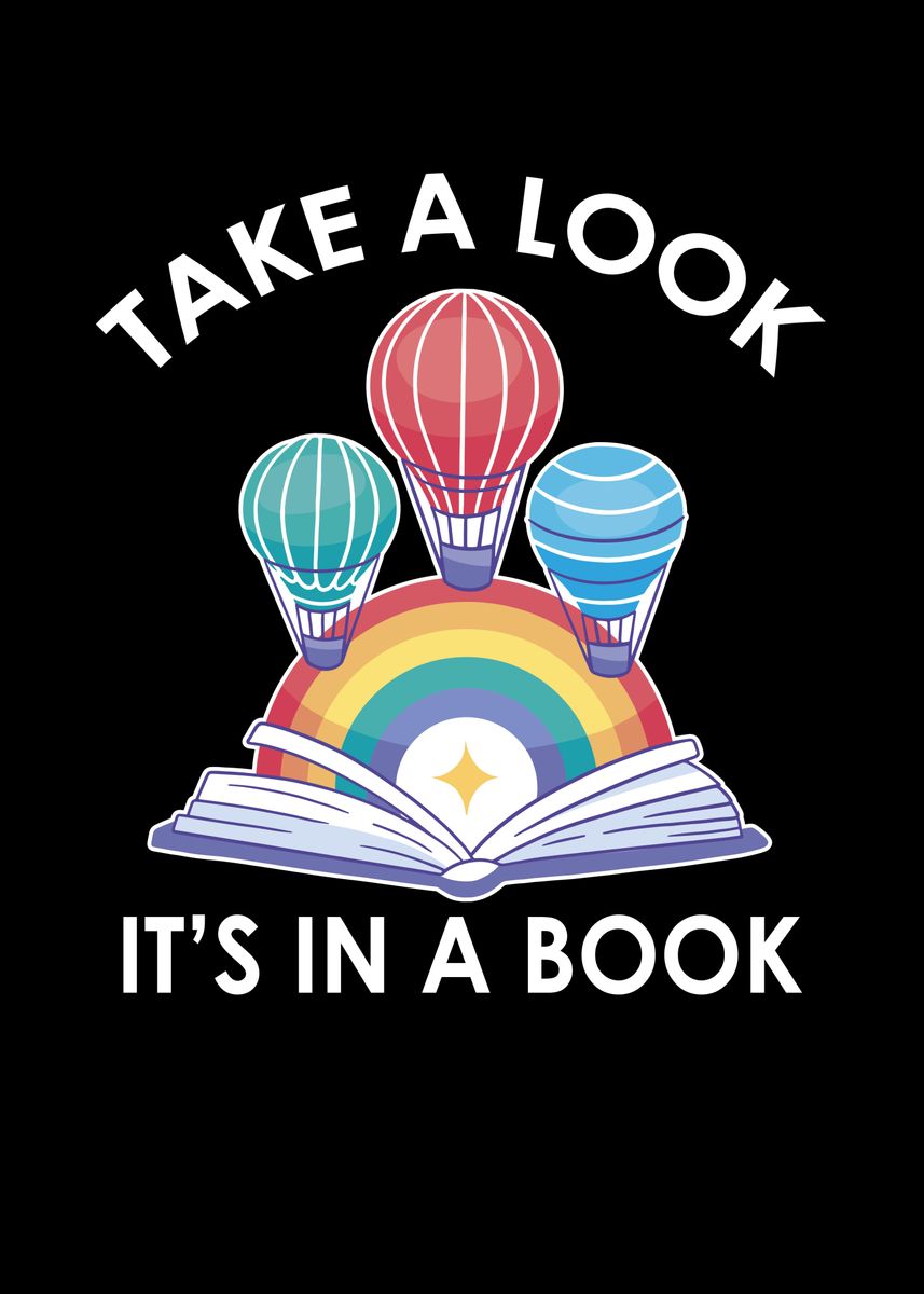 'Take A Look Its A Book' Poster, picture, metal print, paint by Artur ...