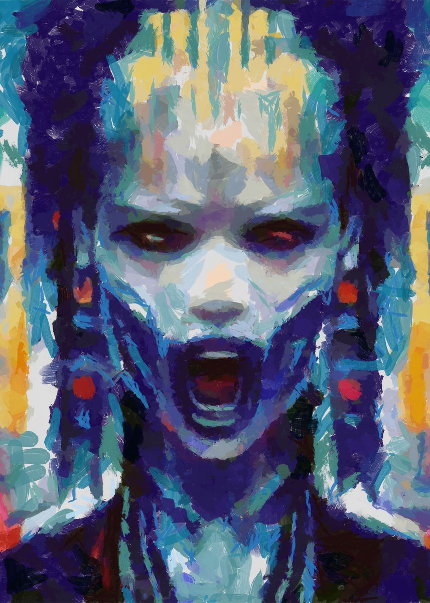 'Angry woman' Poster, picture, metal print, paint by Dark Zeka | Displate