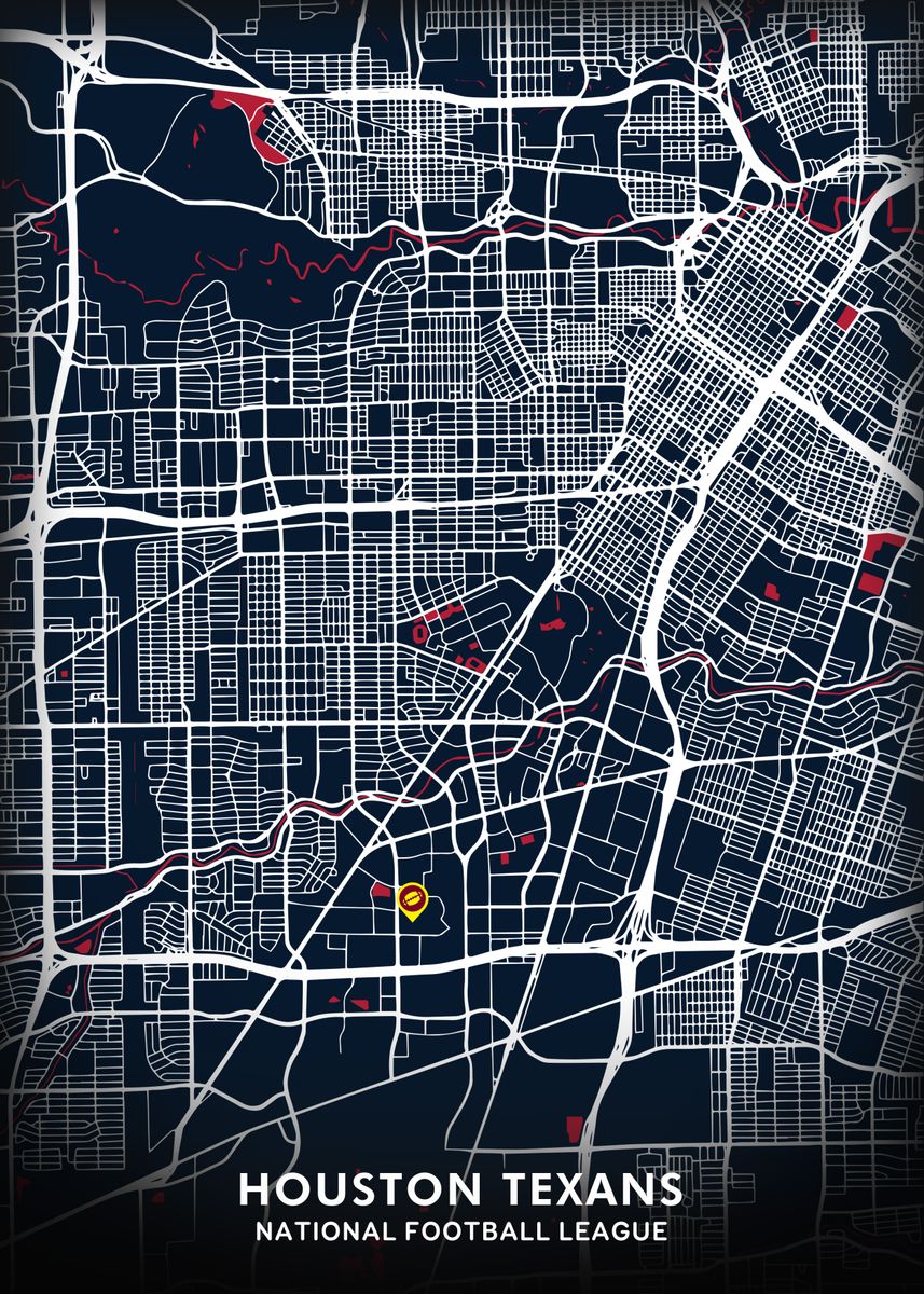 'Houston Texans ' Poster, picture, metal print, paint by Yates Madeline ...