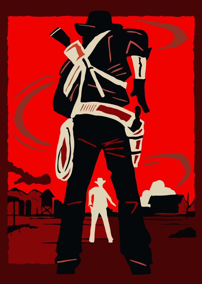 'red dead 2' Poster, picture, metal print, paint by ALPHA PALERMO ...