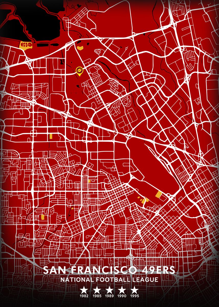 'San Francisco 49ers ' Poster, picture, metal print, paint by Yates ...