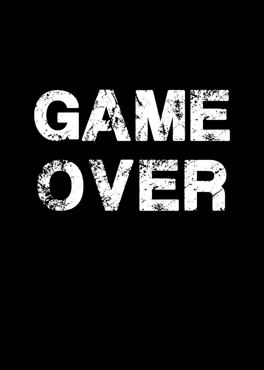 'Game Over Gaming' Poster, picture, metal print, paint by dkDesign ...