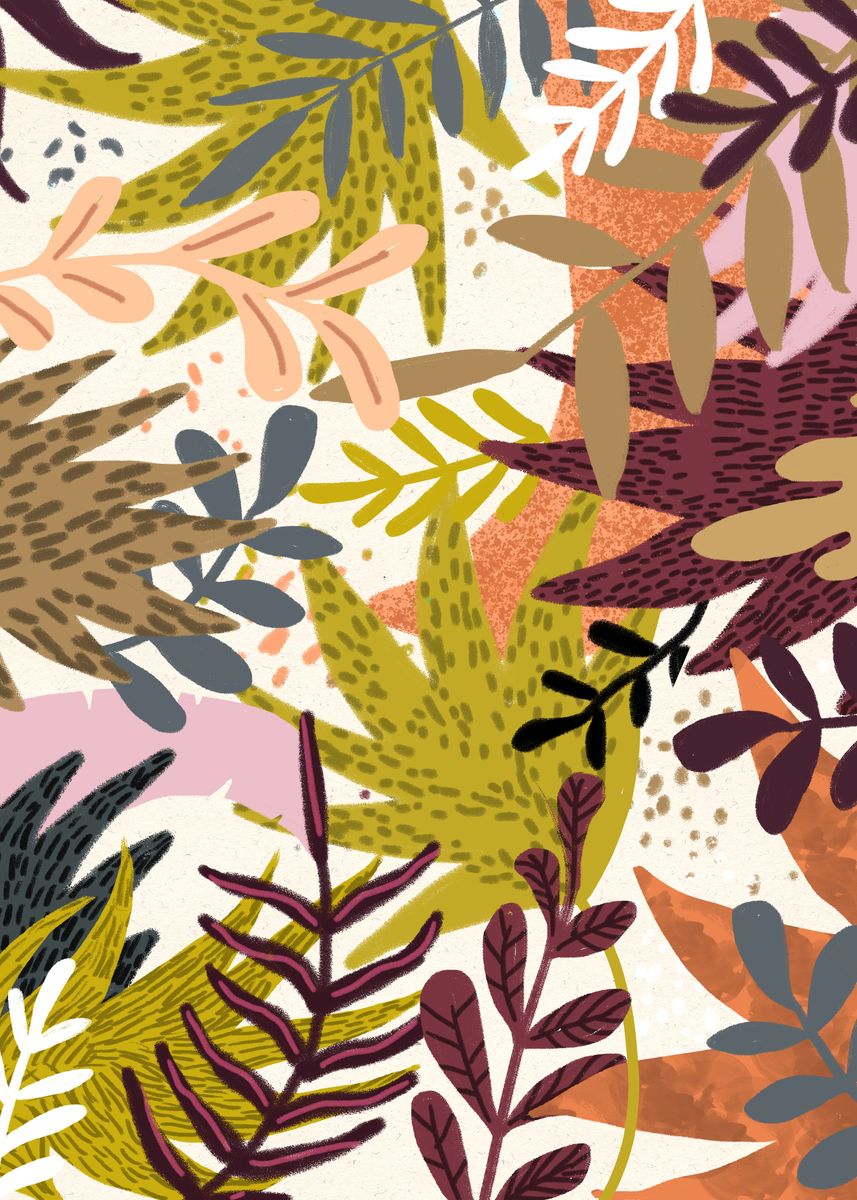 'Earthy Forest v2' Poster, picture, metal print, paint by 83 Oranges by ...