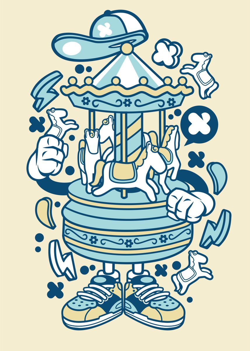 'Cartoon Illustration 09' Poster, picture, metal print, paint by Aloke ...