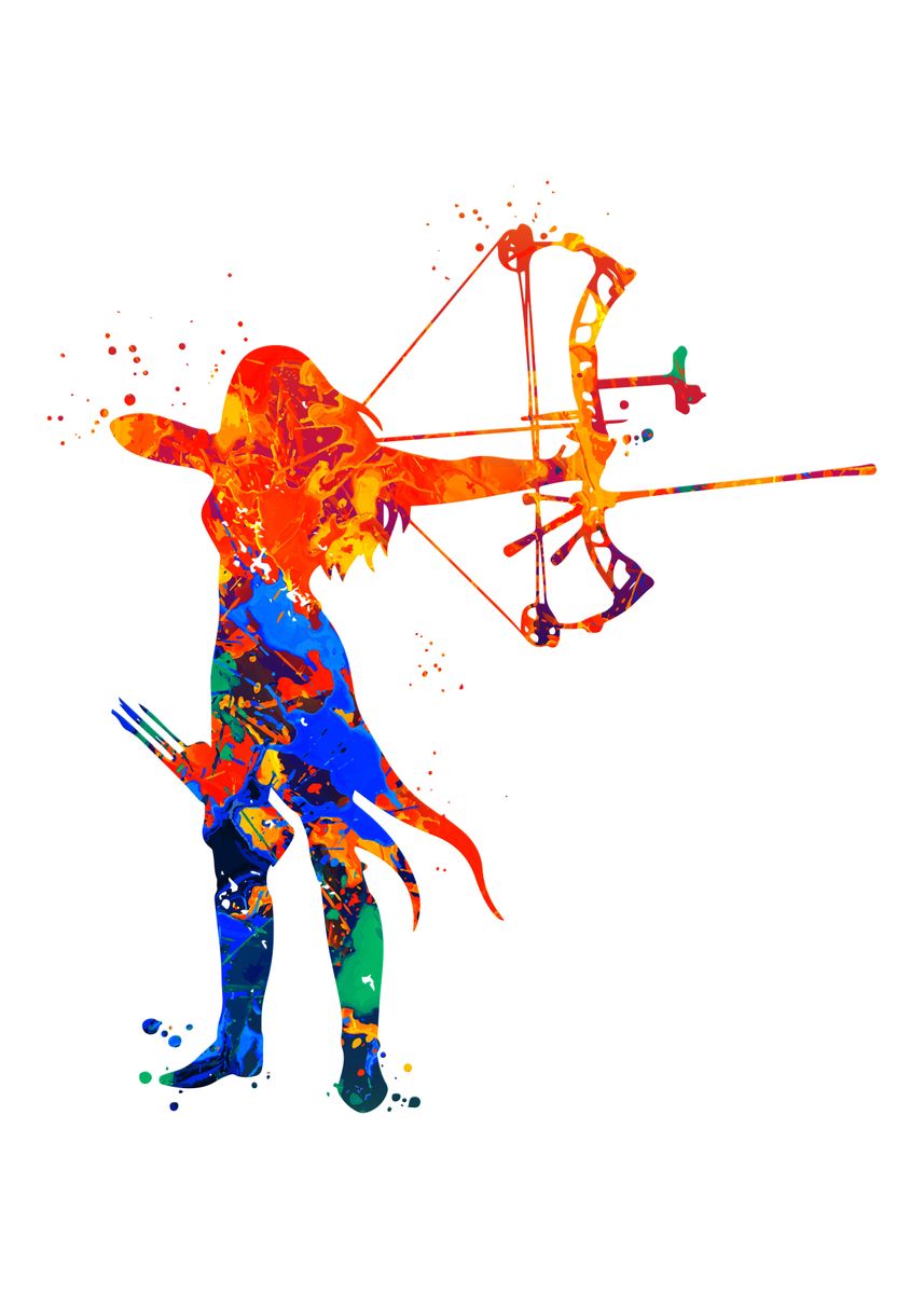 'Archer Woman' Poster, picture, metal print, paint by Dalton Joyce ...