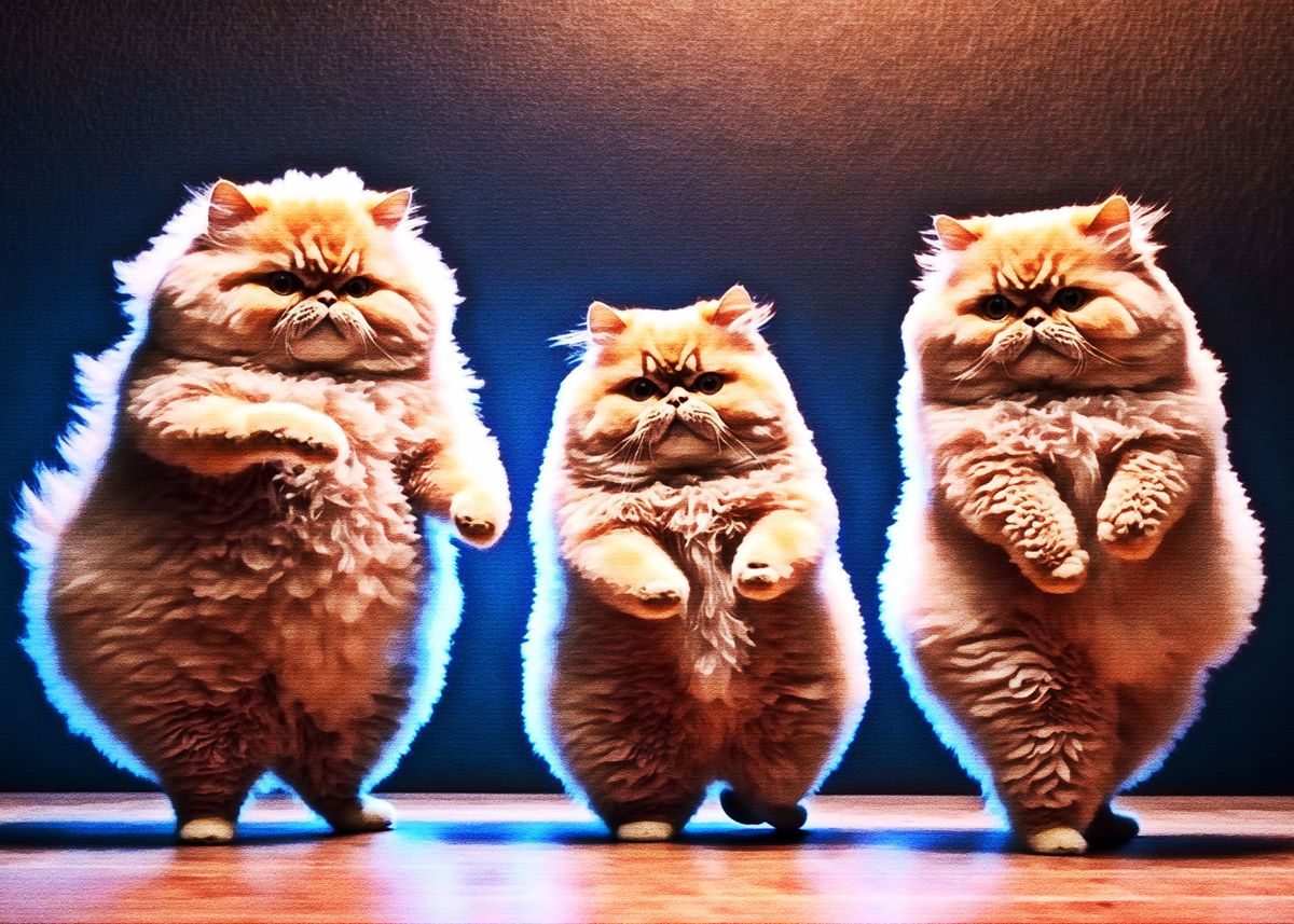 'Dancing Cat' Poster by Coffee Design | Displate