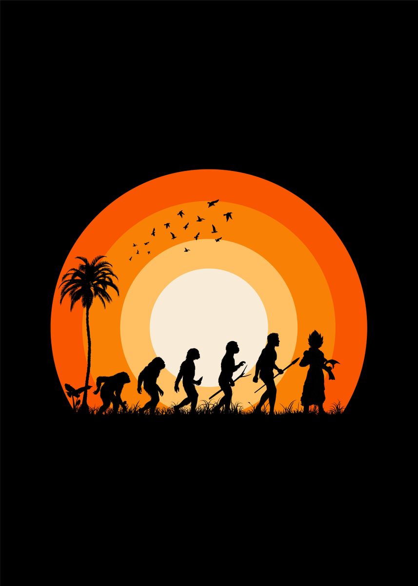 'gogeta fussion evolution' Poster, picture, metal print, paint by ...