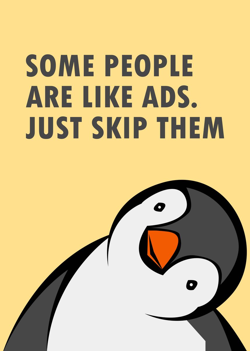 'Skip Some People' Poster, picture, metal print, paint by HOLOSOMNIA ...