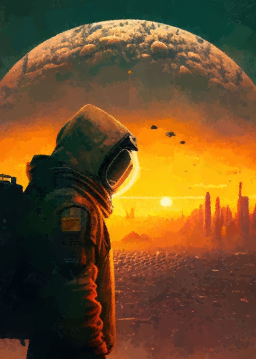 'One man' Poster, picture, metal print, paint by Dark Zeka | Displate