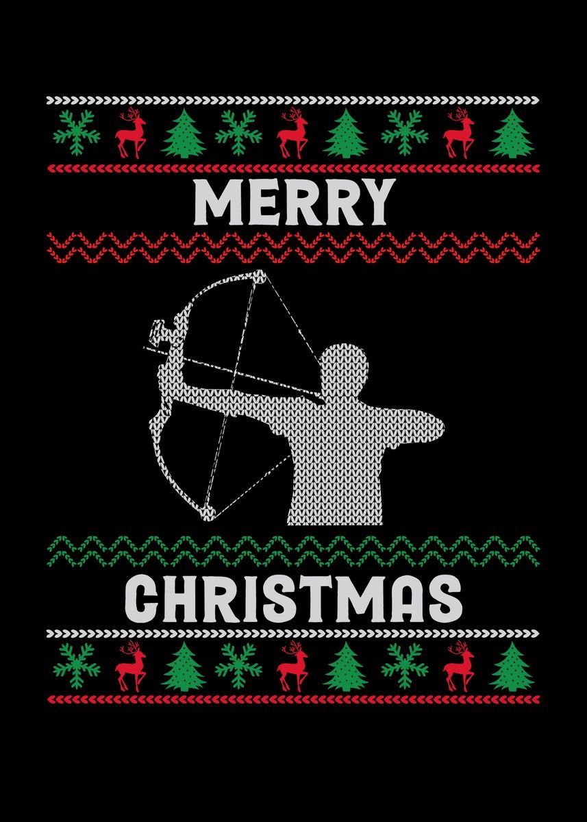 'Merry christmas archer' Poster, picture, metal print, paint by BeMi ...