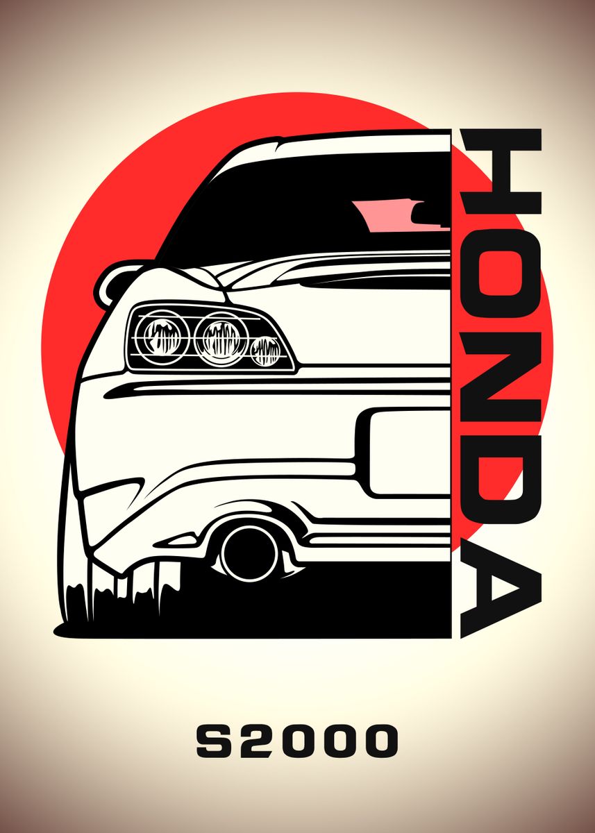 'Honda S2000 Car' Poster, picture, metal print, paint by Faissal Thomas ...