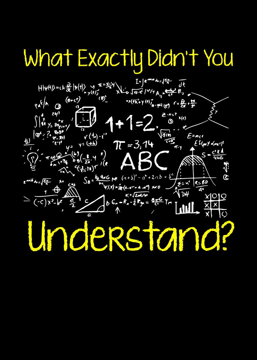 'What Exactly Didnt You' Poster, picture, metal print, paint by Uwe ...