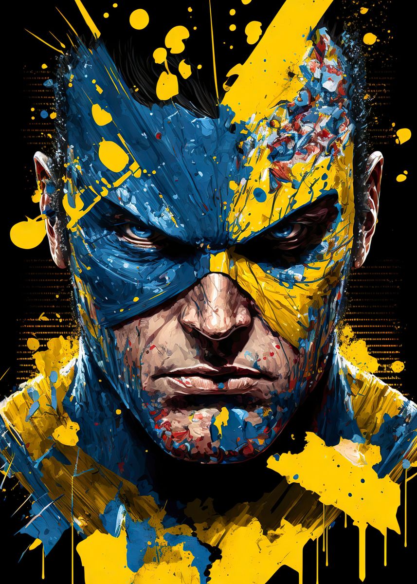 'Angry Superhero' Poster, picture, metal print, paint by Stephen ...