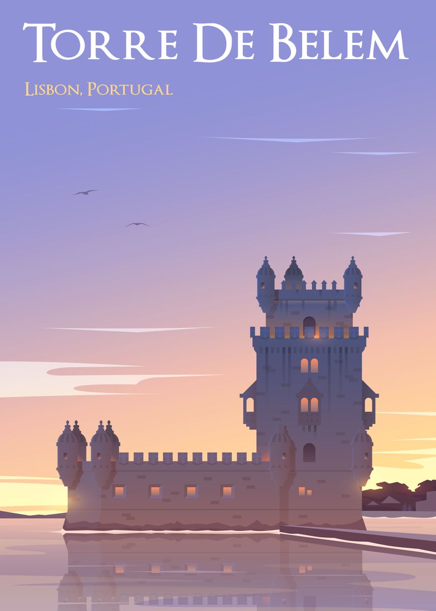 'Belem Tower landscape view' Poster, picture, metal print, paint by ...