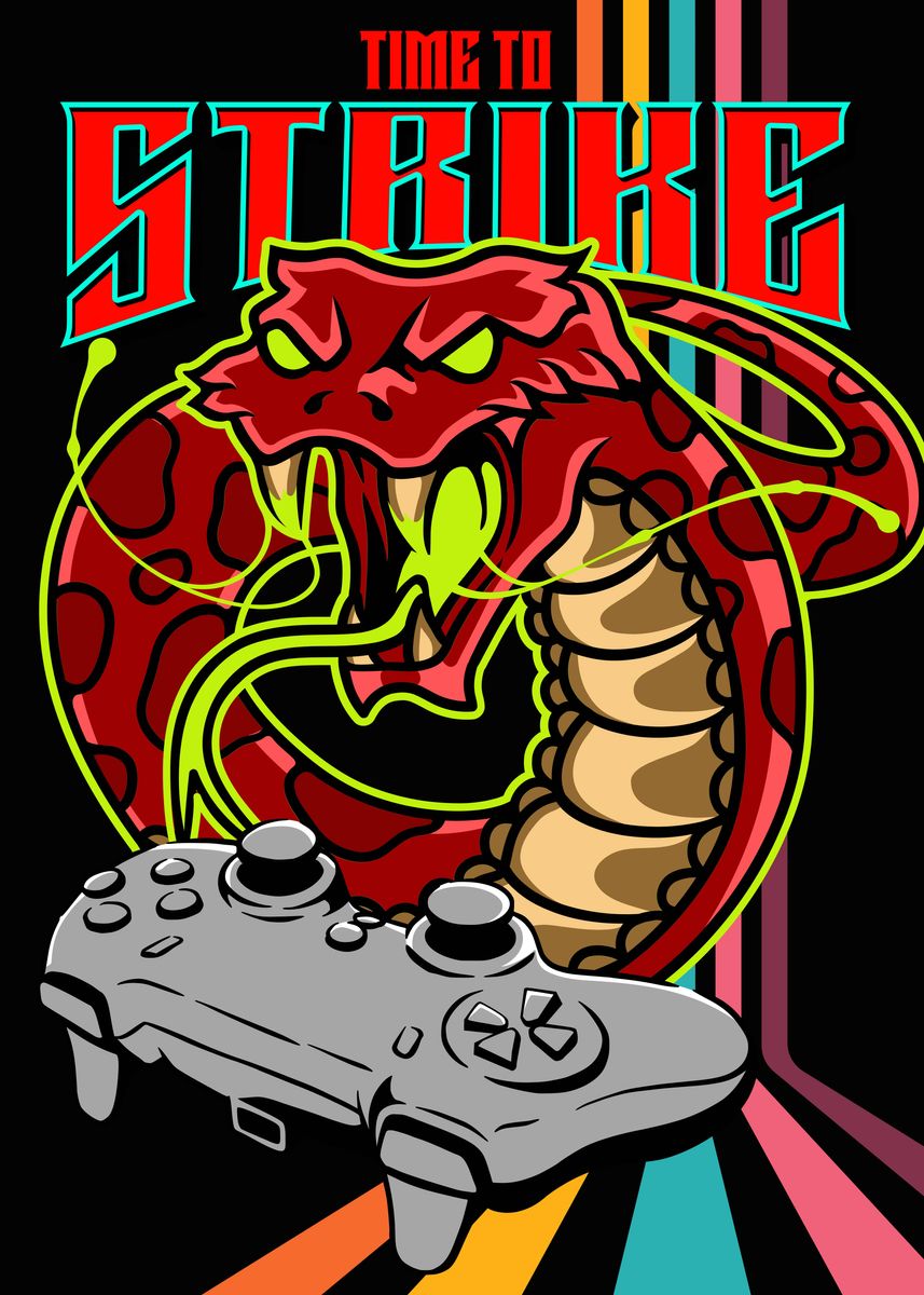 'GAMING TIME TO STRIKE' Poster, picture, metal print, paint by Atomic ...