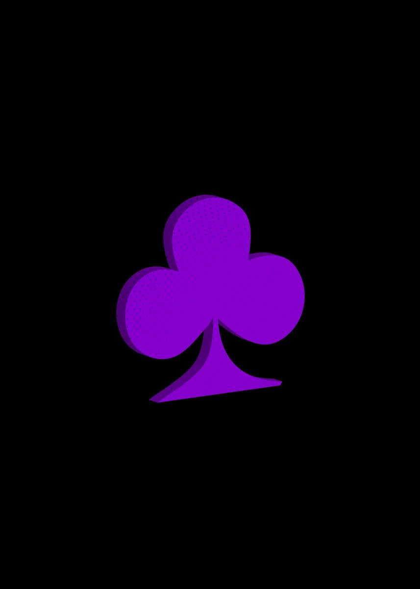 '3D Purple Playing Card ' Poster, picture, metal print, paint by ujang ...